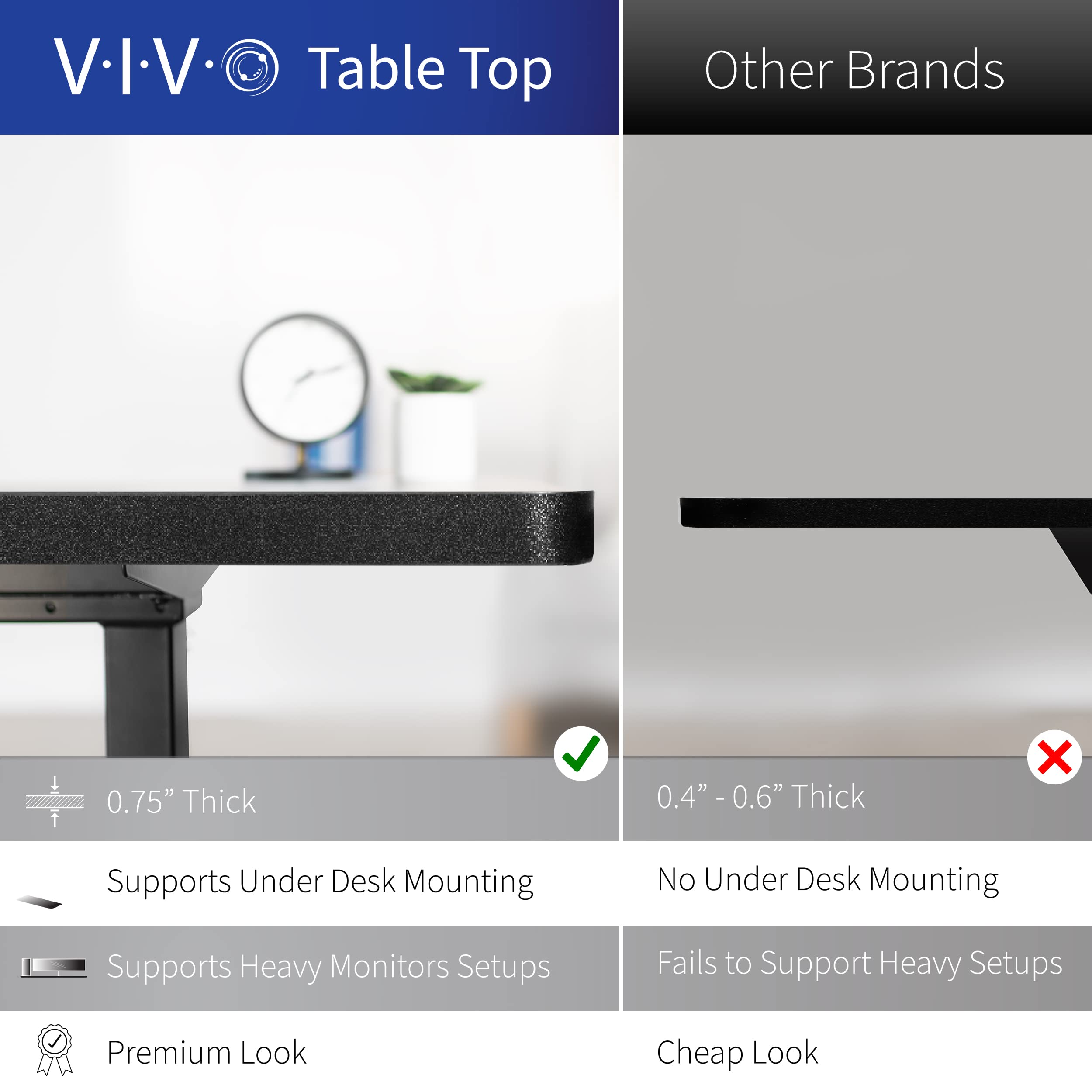 VIVO Electric Height Adjustable 63 x 32 inch Memory Stand Up Desk, Dark Walnut Table Top, Black Dual Motor Frame with Preset Controller, 2B Series, DESK-KIT-2B1D