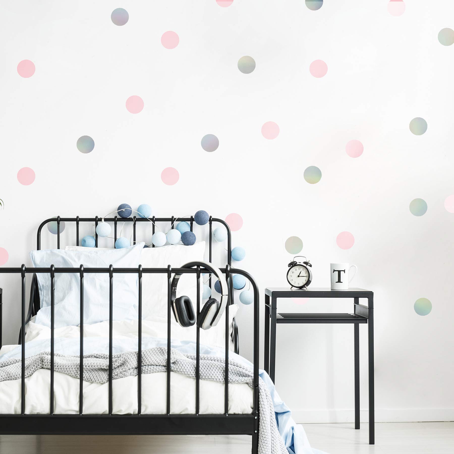 Wall Pops WPD2137 Rose Gold Confetti Dots, Metallic