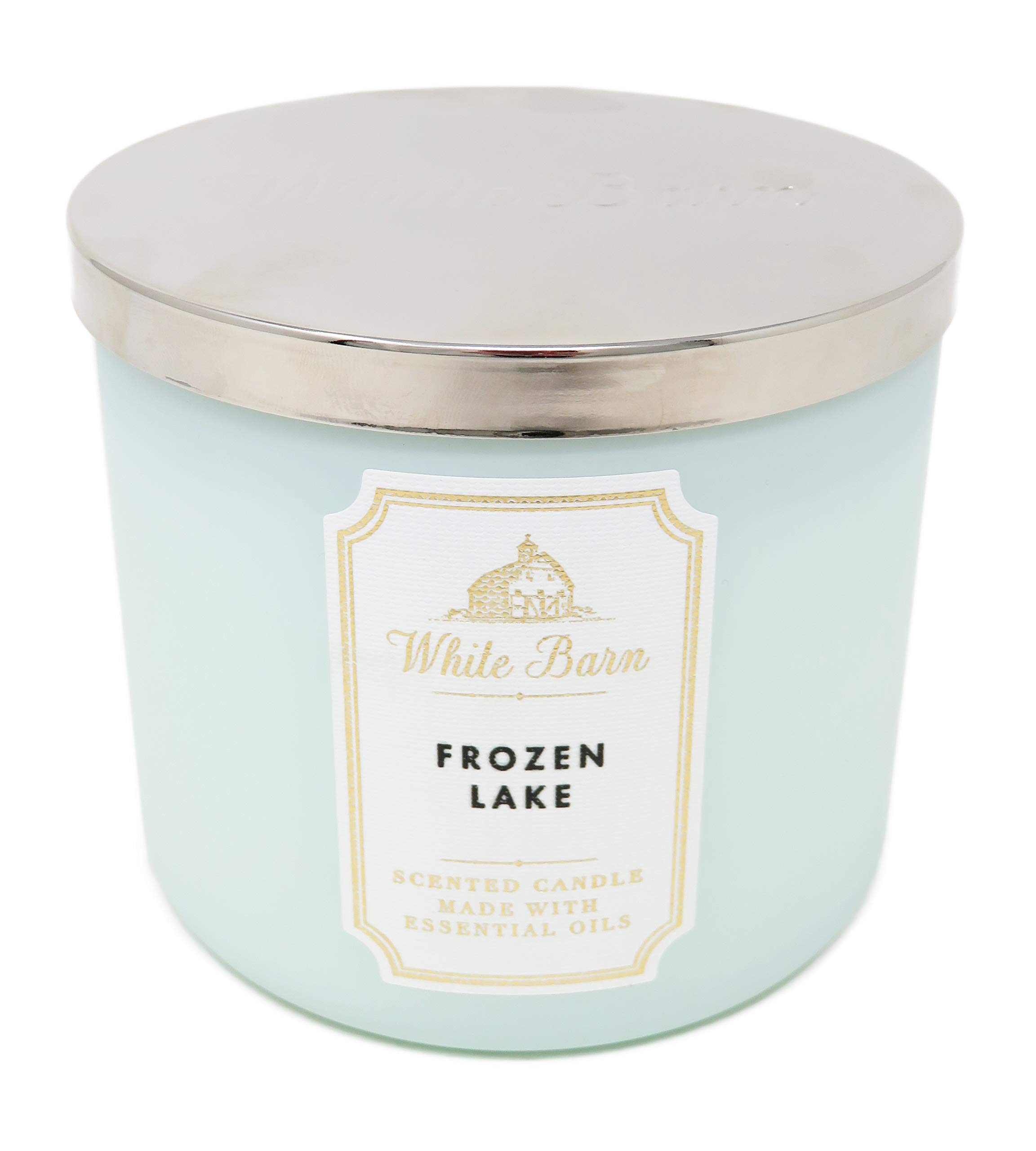 White Barn Bath and Body Works 3 Wick Scented Candle Frozen Lake 14.5 Ounce