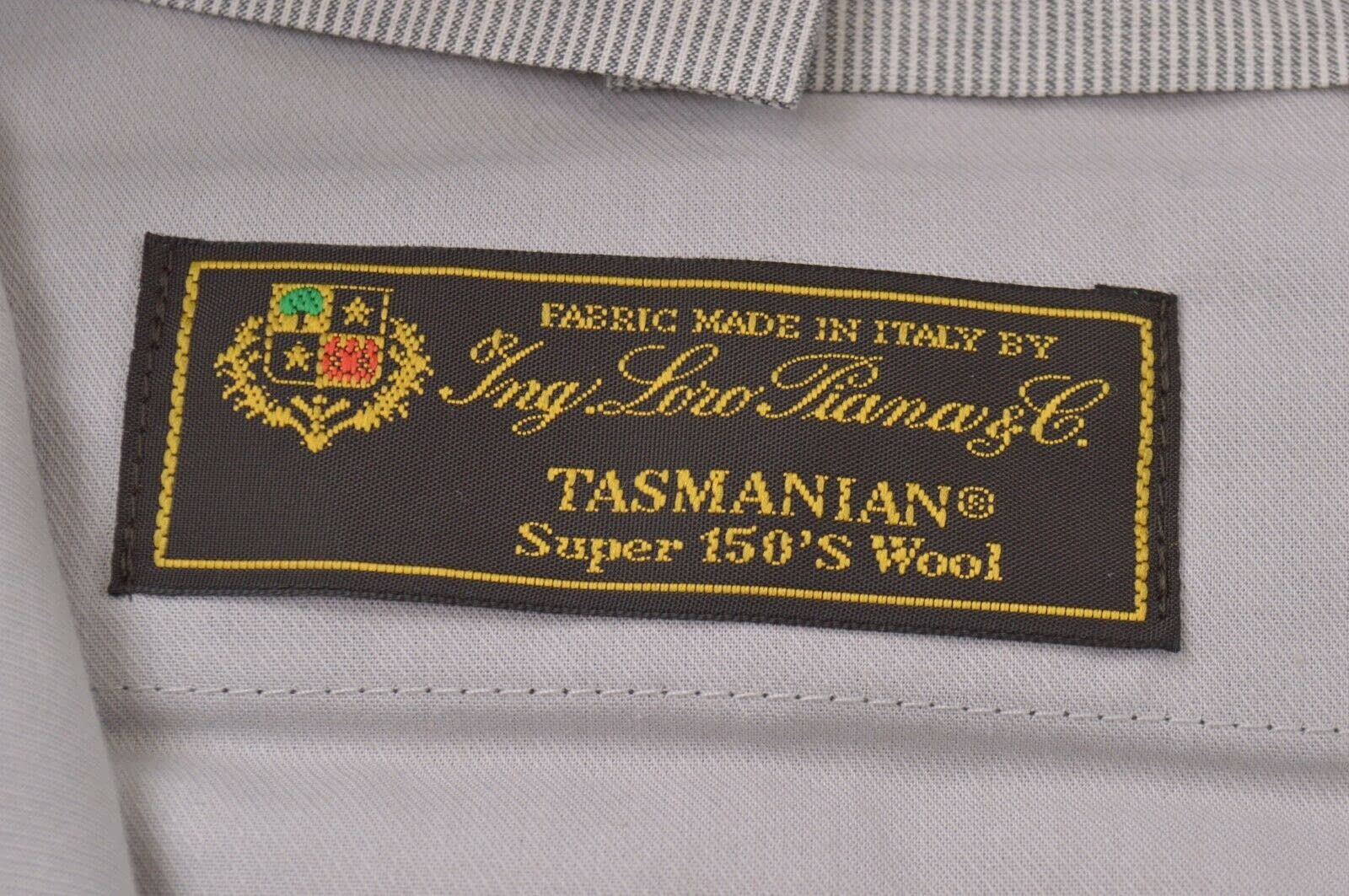 Zanella Platinum Parker Tasmanian Super 150's Wool Men Trousers - Modern Fit Flat Front Dress Pants (Dark Brown 36)