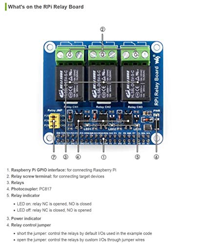 XYGStudy for Raspberry Pi 4B/3B+/3B/2B/B+/A+ Expansion Power Relay Module - RPi Relay Board