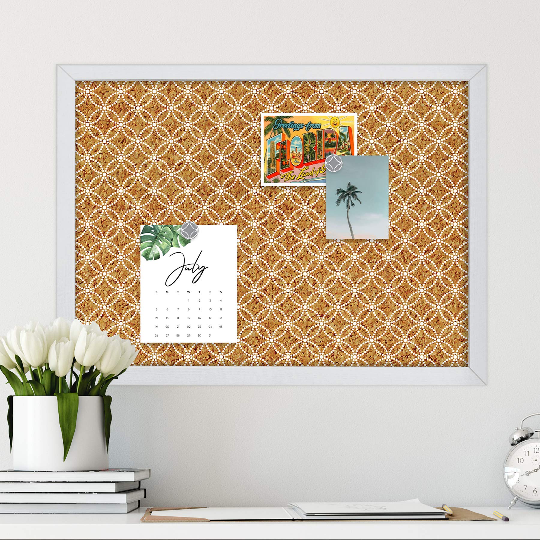 WallPops Tambour Printed Cork Board, Multi