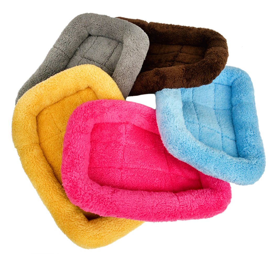 XIAOYU Winter Warm Comfortable Pet Dog Cat Sleeping Bed Mat for Pet House/Kennels/Cage/Crate Bed, Yellow, M