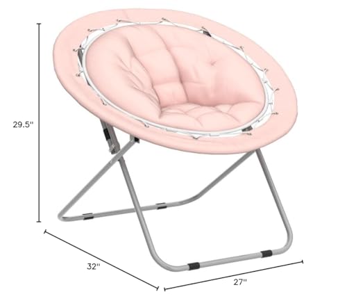 Urban Lifestyle Micromink Web Saucer Chair, Blush