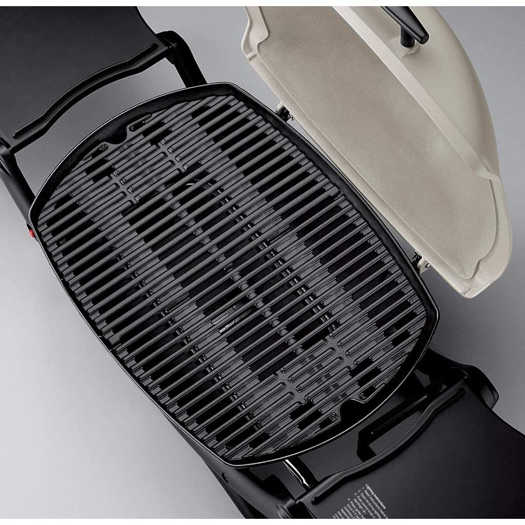 Weber 53060001 Q 2000 Portable Gas Grill, Liquid Propane - Titanium Bundle with Weber Q Portable Cart for Weber Q 1000 / Q 2000 Grill