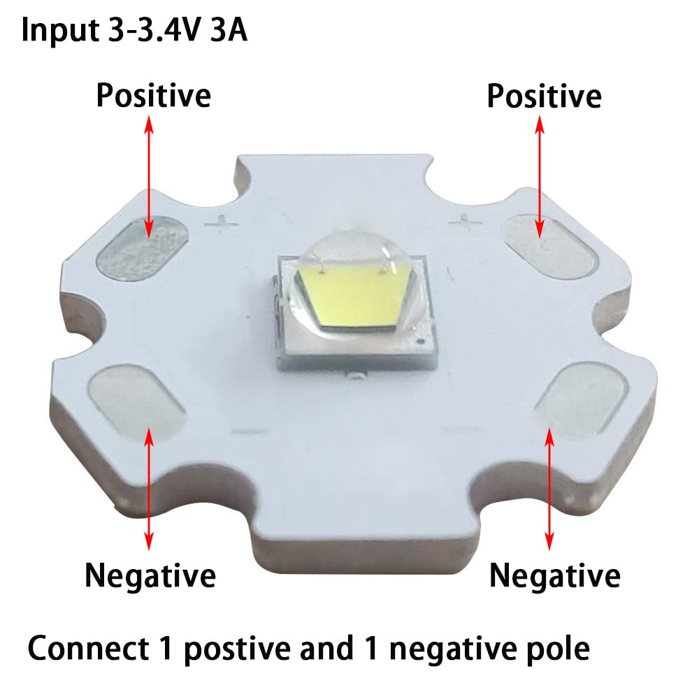 XINXINGYUAN Original LED Chip 10W Cool White 6500K 3V 3A LED Lamp Light Emitter Chip DIY with 20mm Star PCB Base