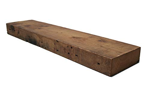 Wilson Rustic Barn Beam Mantel - Reclaimed Farmhouse Wood Shelf (72 inch Long)