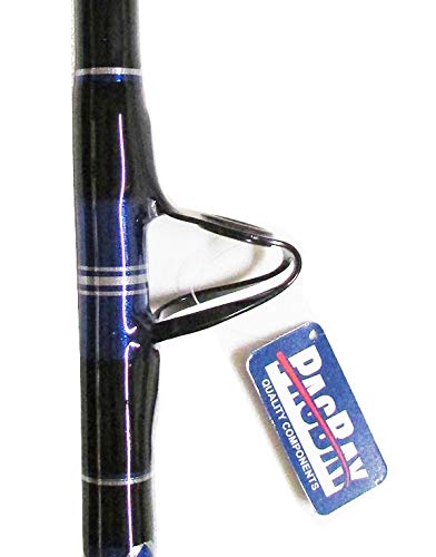 Xcaliber Marine Set of 4 Inshore Series 6' 30-50 lb Saltwater Boat RODS (Blue and Silver Trim)