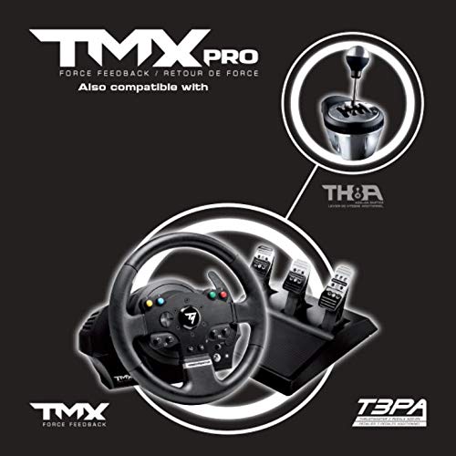 Thrustmaster TMX PRO: Ergonomic racing wheel featuring 3-pedal set with metal pedal heads - Compatible with Xbox One and PC, Works on Xbox Series X|S (Xbox One/)