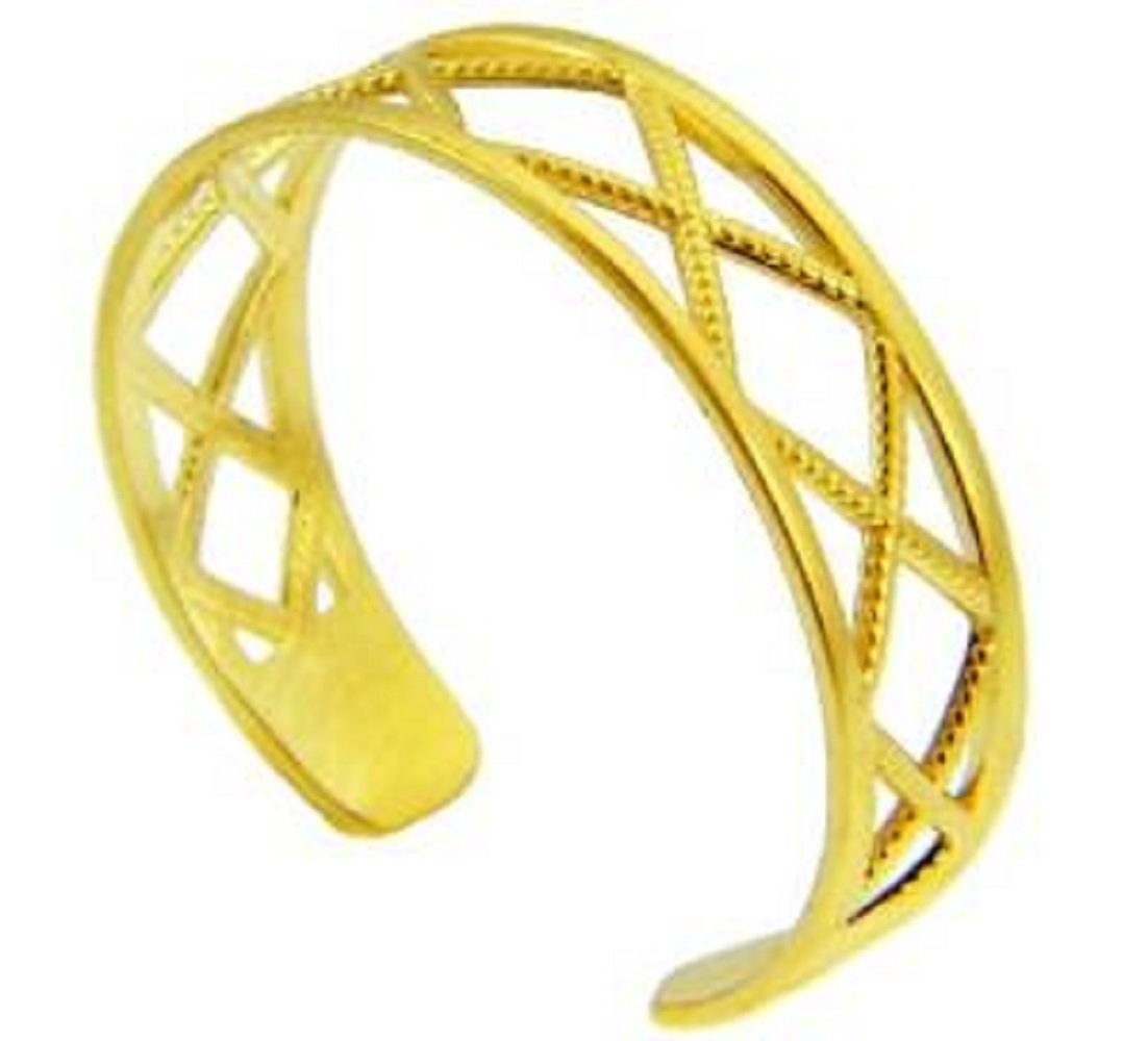 Yellow Gold X Toe ring (10K Gold)