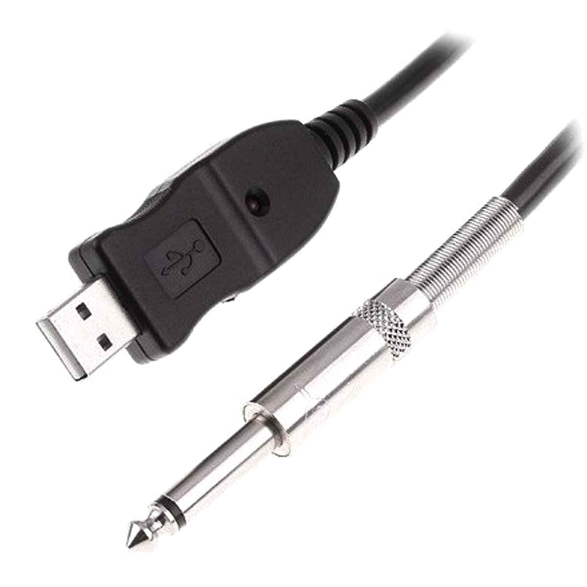 VAlinks USB Guitar Cable, USB Guitar Cord Male to 6.35mm 1/4" Mono Male Electric Guitar Cable, Computer Audio Connector Cord Adapter for Music Instrument Recording Singing (3m/10ft)