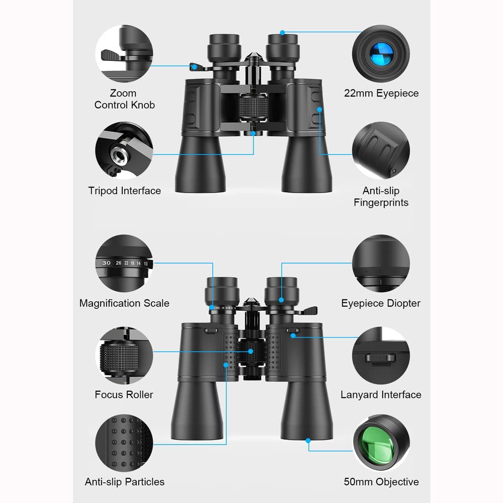 YLYAJY Powerful Binoculars Long Range Pocket Spotting Telescope Eyeglass for Tourism Hunting Camping Equipment
