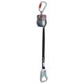 Turbo T-Bak 7.5'L Fall Limiter, Aluminum Twist-Lock Carabiner