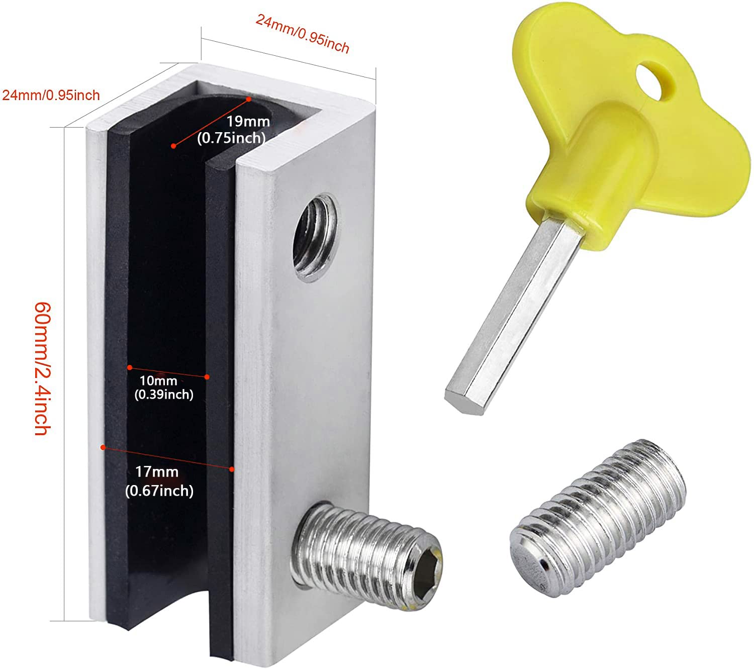 Window Locks, 4 Sets Premium Sliding Window Locks Security Up and Down Window, Vinyl Double window locks for Childproof Home Safety, Adjustable Vertical Horizontal Sliding Door Windows Lock Stopper