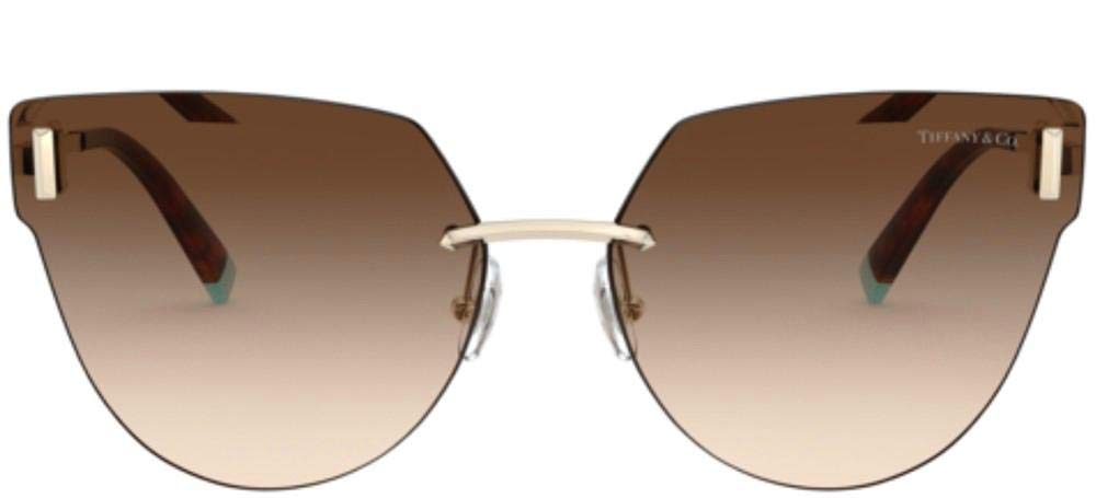 Tiffany & Co. Woman Sunglasses Pale Gold Frame, Brown Gradient Lenses, 62MM