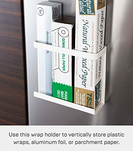 Yamazaki Home Magnet Wrap or Aluminim Foil Holder - Kitchen Storage, Magnetic Organizer - Steel
