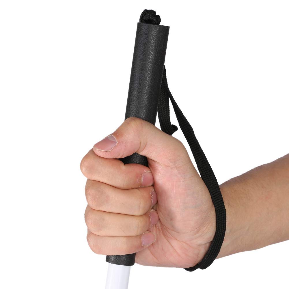 Walking Sticks Folding Stick, Folding Walking Cane Hiking Walking Sticks for The Blind and Visually impaired Folding Aluminum Alloy Walking Cane Walking Stick with 4 Sections of 127 cm for The Blind