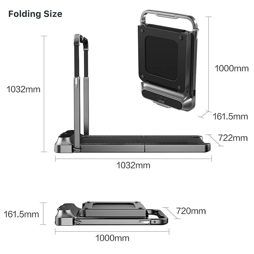 WalkingPad R2 Treadmill Running and Walking Folding Treadmill Manual Automatic Modes Foldable Walking Pad Non-Slip Smart LCD Display Fitness Equipment 0.5-7.5MPH