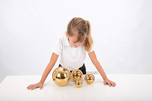 TickiT Sensory Reflective Balls - Gold - Set of 4 - Ages 0m+ - Mirrored Spheres for Babies and Toddlers - Calming Sensory Toy