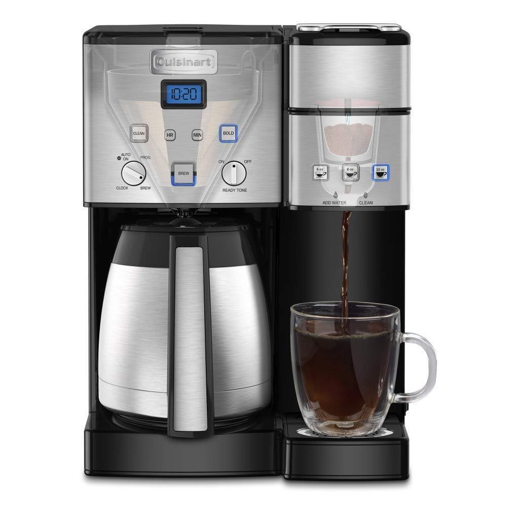 Cuisinart SS-20 Coffee Center 10-Cup Thermal Single-Serve Brewer Coffeemaker (Silver) Bundle with Chefwave Coffee Canister (2 Items)