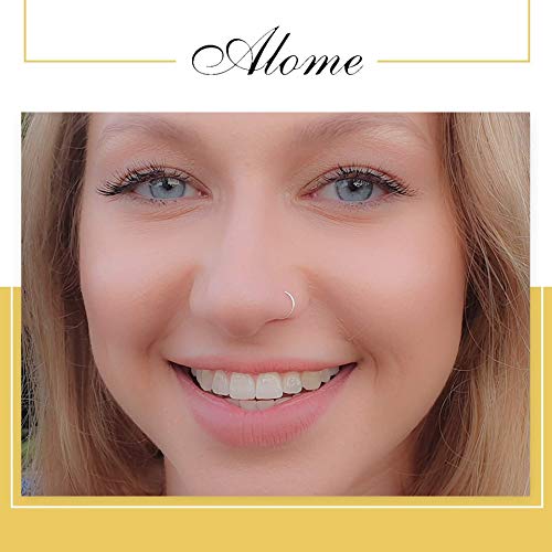 Tiny Silver Nose Ring hoop - 24 gauge snug Nose Hoop thin nose Piercings hoops - nose piercing rings