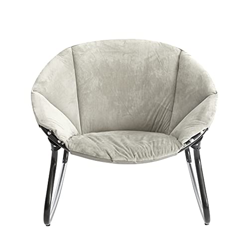 Urban Lifestyle Micromink Rocking Saucer Chair, Grey