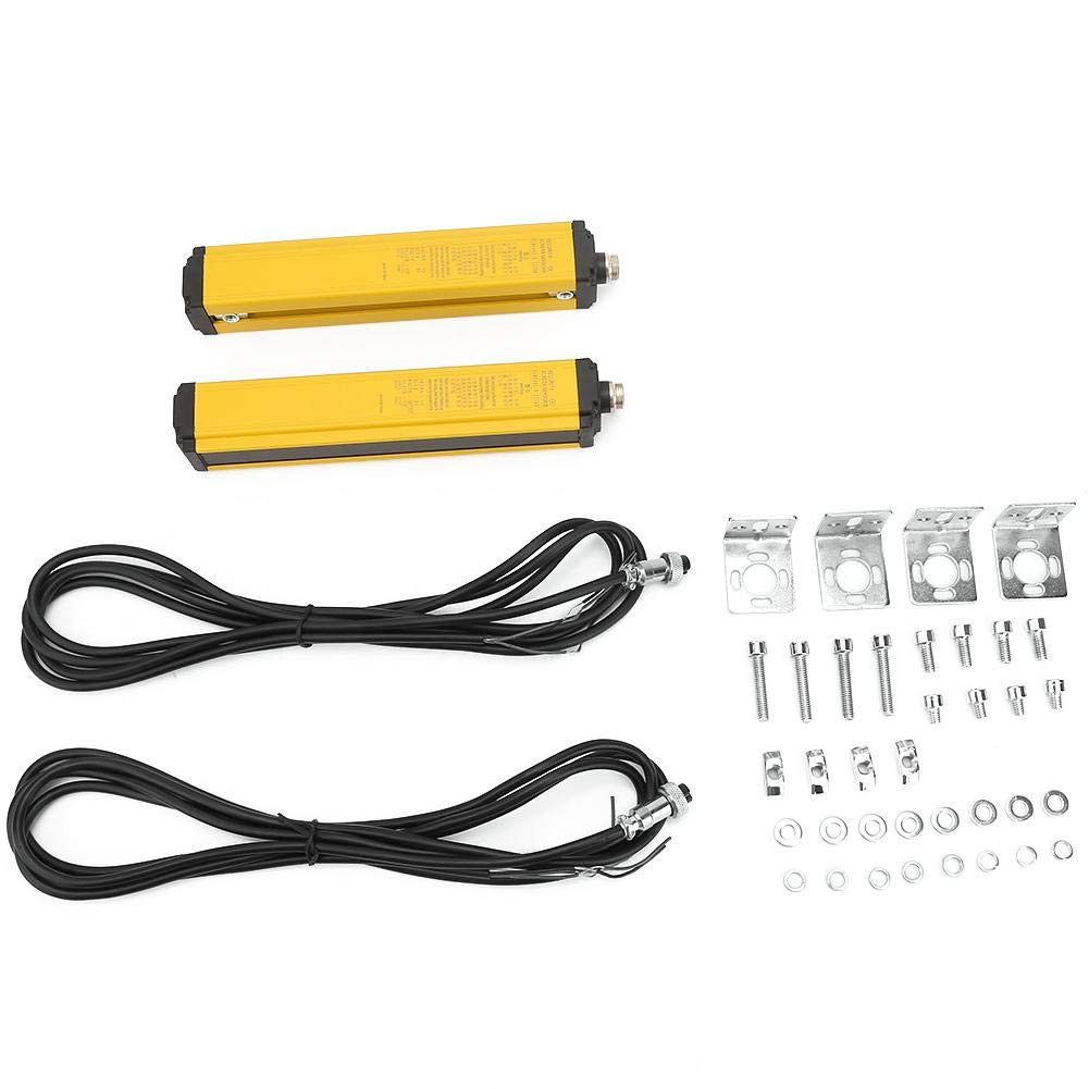Yanmis Safety Light Grating, DC10-30V A Series Light Curtain Sensor Switch Aluminum Alloy Security Device(10 Beams BEM1040-A-360NB)