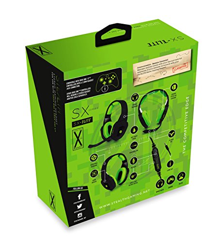 Stealth SX Elite Stereo Gaming Headset with Microphone for Microsoft Xbox One/S / X - Black/Green