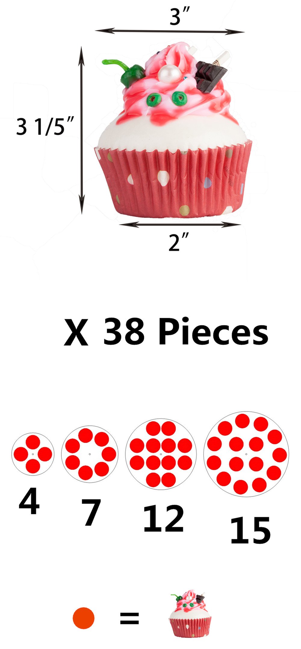 YestBuy 4 Tier Maypole Round Wedding Party Tree Tower Acrylic Cupcake Display Stand (18.7 Inches)