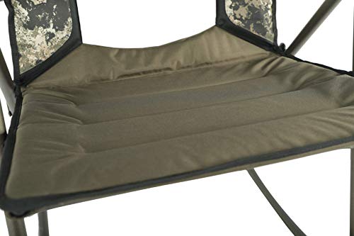 TIMBER RIDGE Portable High Back Rocking Camping Adults Patio Rocker Chair Foldable with Armrest for Lawn, Yard, Indoor, Support up to 300 lbs, Camo