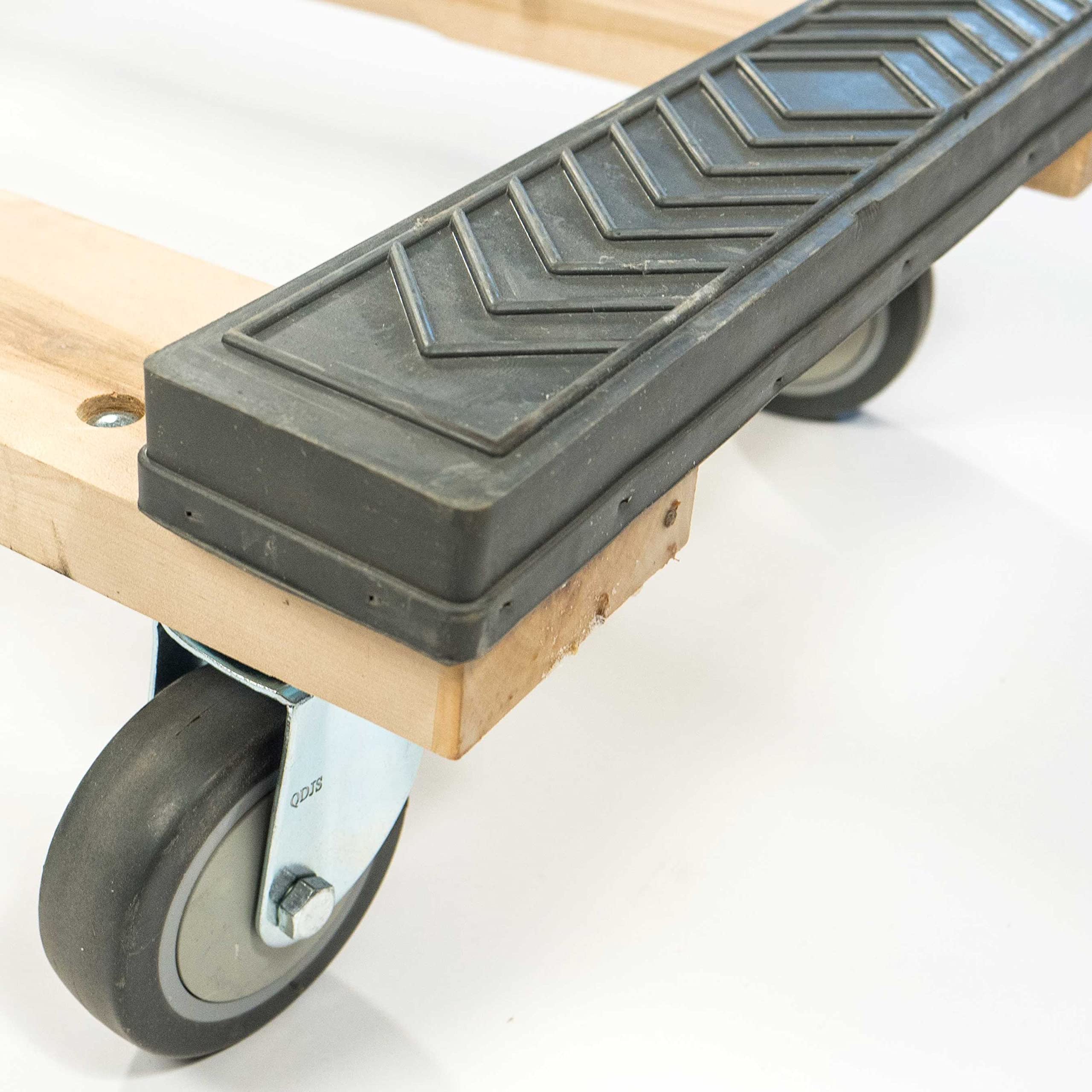 US Cargo Control Dolly for Moving with Rubber Caps, (1,000 lbs. Load Capacity) Heavy Duty 4 Wheel Dolly for Moving Heavy Items, Non-Marking 4" Rubber Swivel Wheels (18.5 Inch x 32.5 Inch)