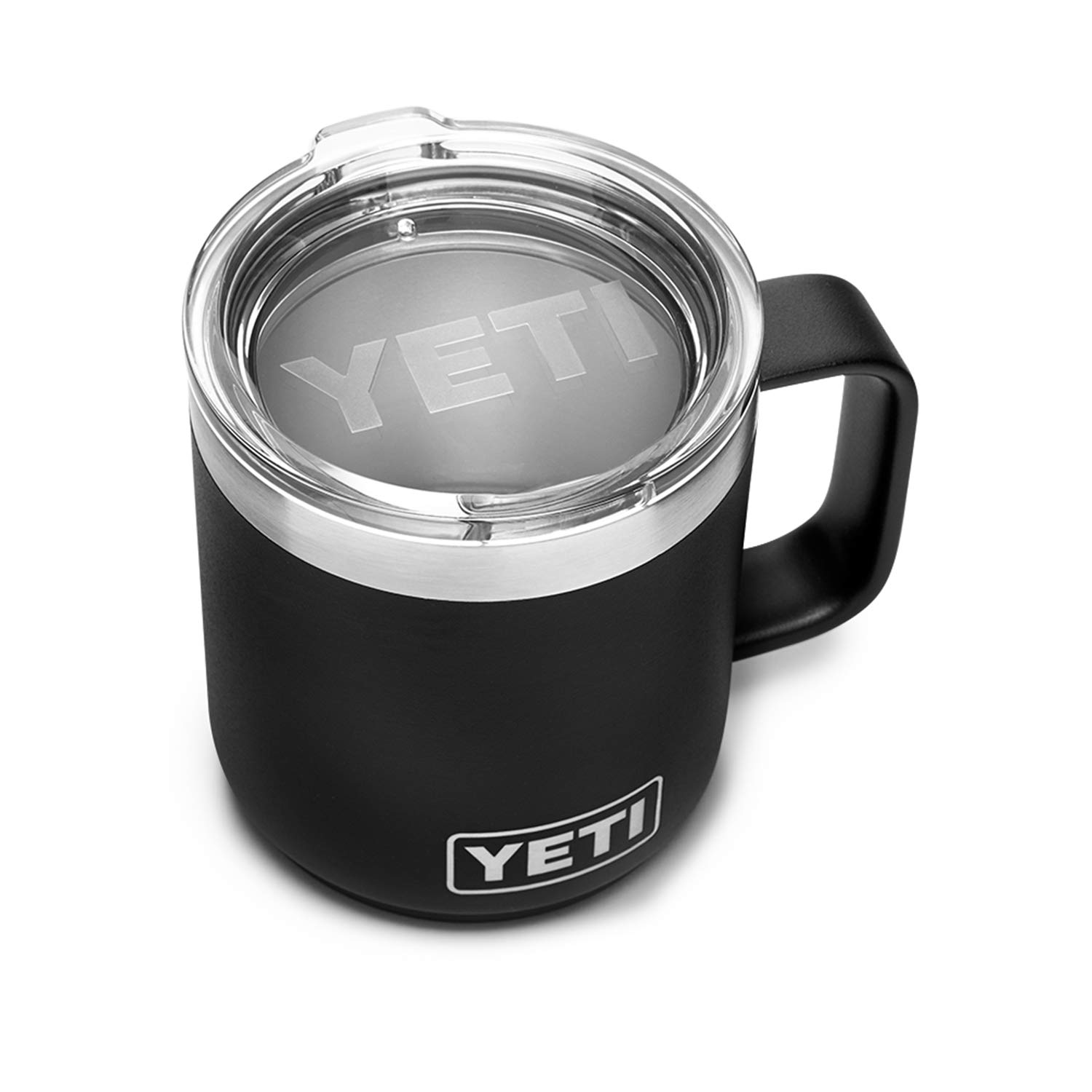 YETI Rambler 10 oz Stackable Mug, Stainless Steel, Vacuum Insulated with Standard Lid, Black