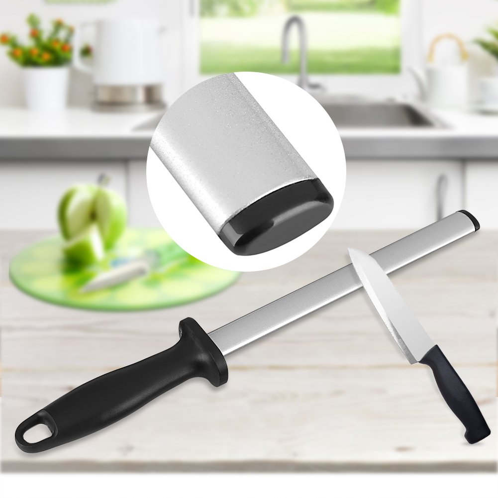 Yosoo 8 Inch Knife Sharpening Rod Knife Sharpener for Home Kitchen or Restaurant Master Chef Gourmet Blade Honing Rod