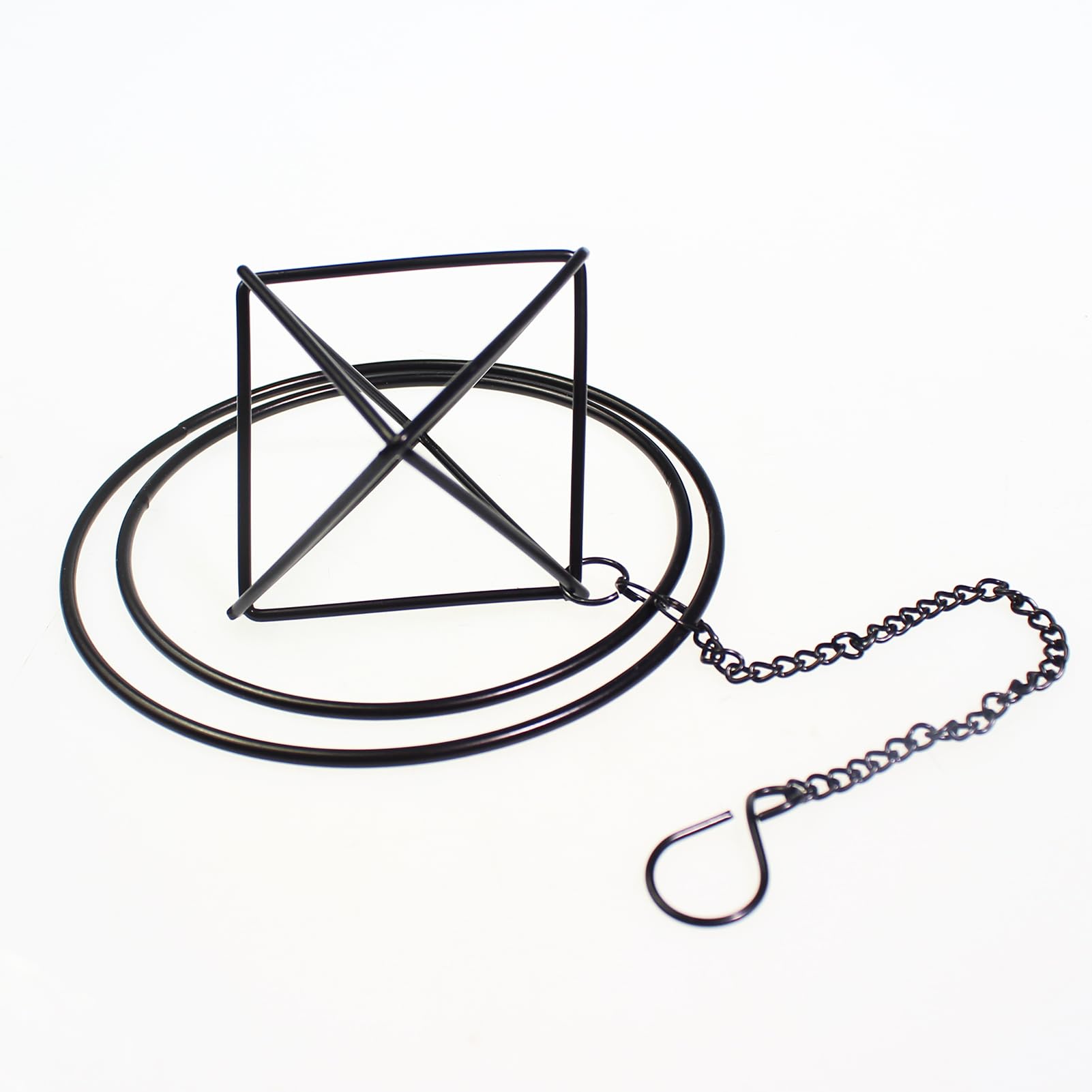 ZOOELAY Air Plant Hanging Holders Black Airplants Hanging Cage Sets Wall Air Planters Hanger 6 Geometric Airferns Indoor Display Frame