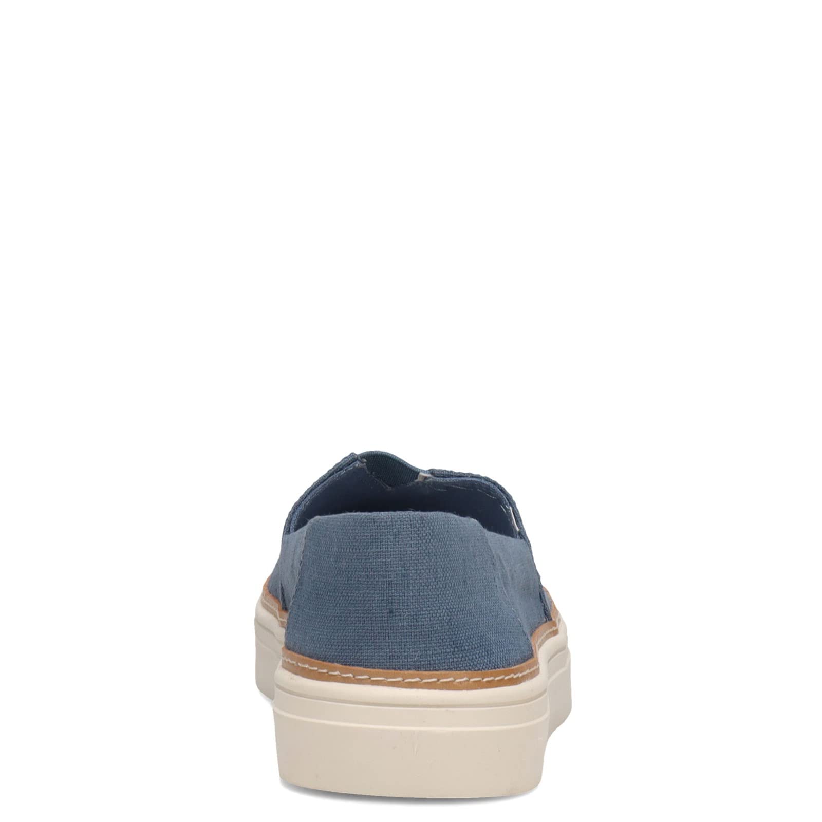 TOMS Women's Parker Linen Slip On Sneaker Slate Blue Textured Linen
