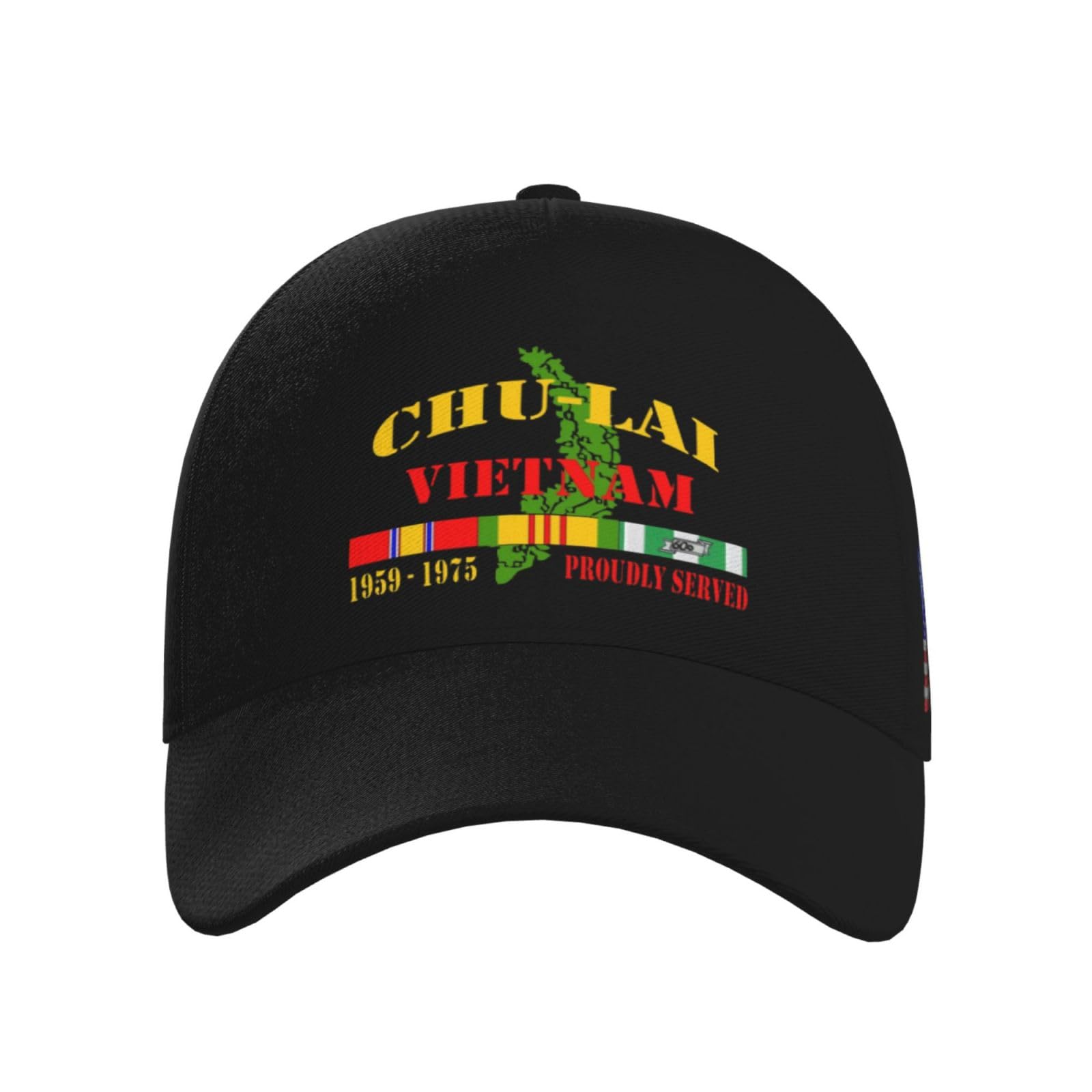 Tavos Vietnam Veteran Chu Lai Trucker Hat for Men - Baseball Snapback Cap American Flag