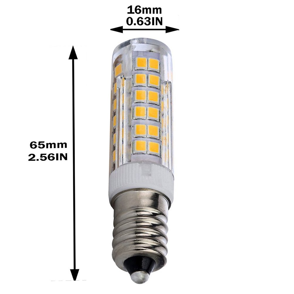 YYL E14 led Light Bulb dimmable, e14 European Screw Base LED Light Bulbs 40 Watt Incandescent Bulb Equivalent, T3/T4 European Base Replacement Omni-Directional,Warm White (5-Pack)