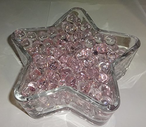 water beads Translucent Pink Lemonade water absorbing & expanding vase filler decorations Store & release to reduce watering for lucky bamboo plants & flowers, Fresh & silk florals
