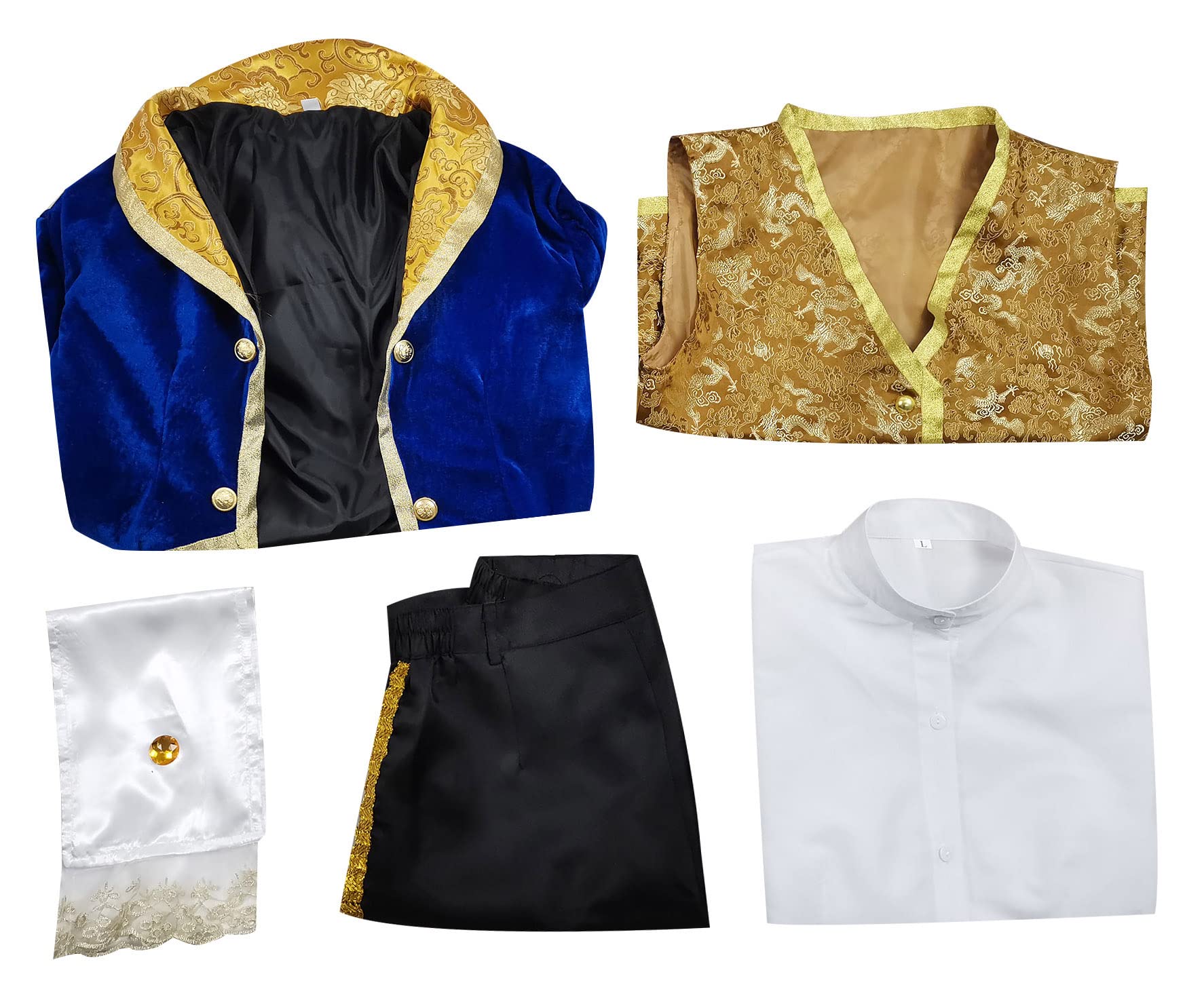 Visader Mens Boys The Beast Costume Dan Stevens Cosplay Jacket Beast Cosplay Outfits Uniform for Halloween (Small, Female)