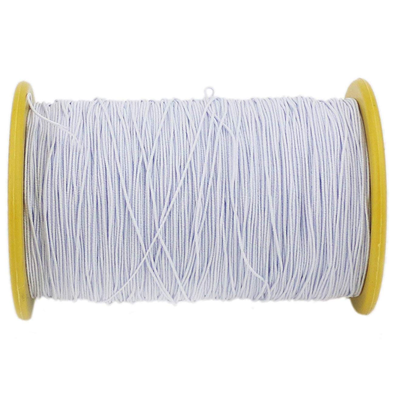 TIHOOD 2PCS 0.5mm Thickness 547 Yard Elastic Thread (Black and White)