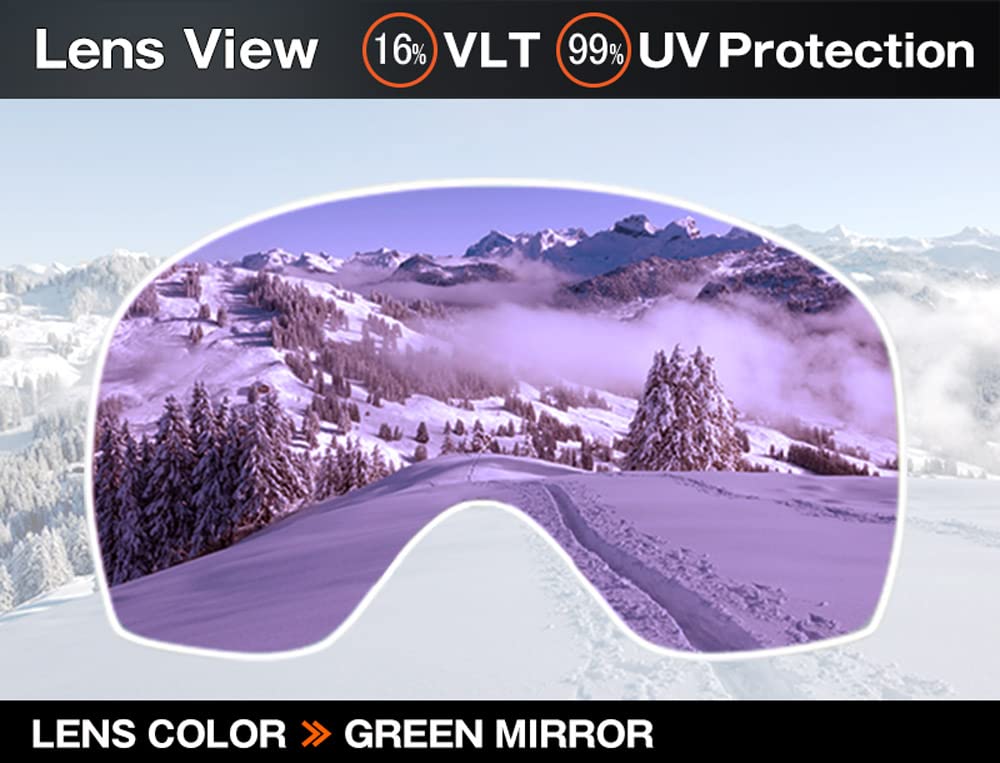 ZERO TECH BASE “Replacement Lens compatible with o a k l e y”Snow Goggles Interchangeable Lens Line Miner xl
