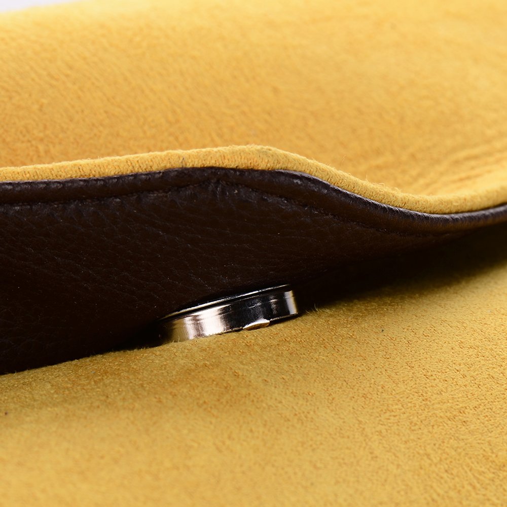 Tim And Ted Tedim Soft Faux Suede Yellow Envelope Clutch Handbag