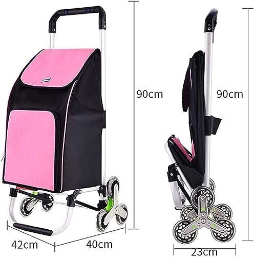 XDMINGY Folding Shopping Cart, Multi Function Shopping Trolley with Wheelss Kitchen Storage Utility Carts Shopping Cart Grocery Grocery Utility Carts, 90*42cm