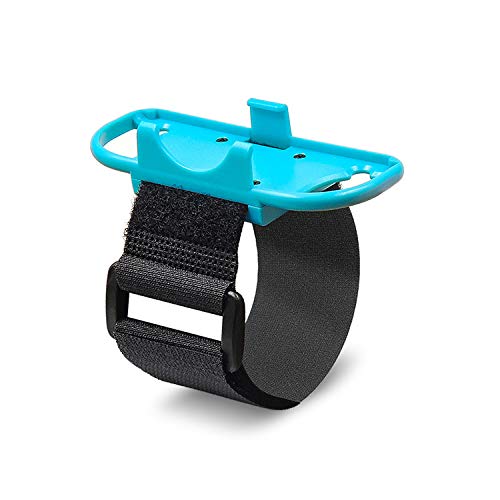 YICHUMY 2 Packs Adjastable Wrist Bands Wrist Strap for Switch Controller Just Dance 2019 /Switch Kinetic Game - Blue and Red with 8X Thumbsticks