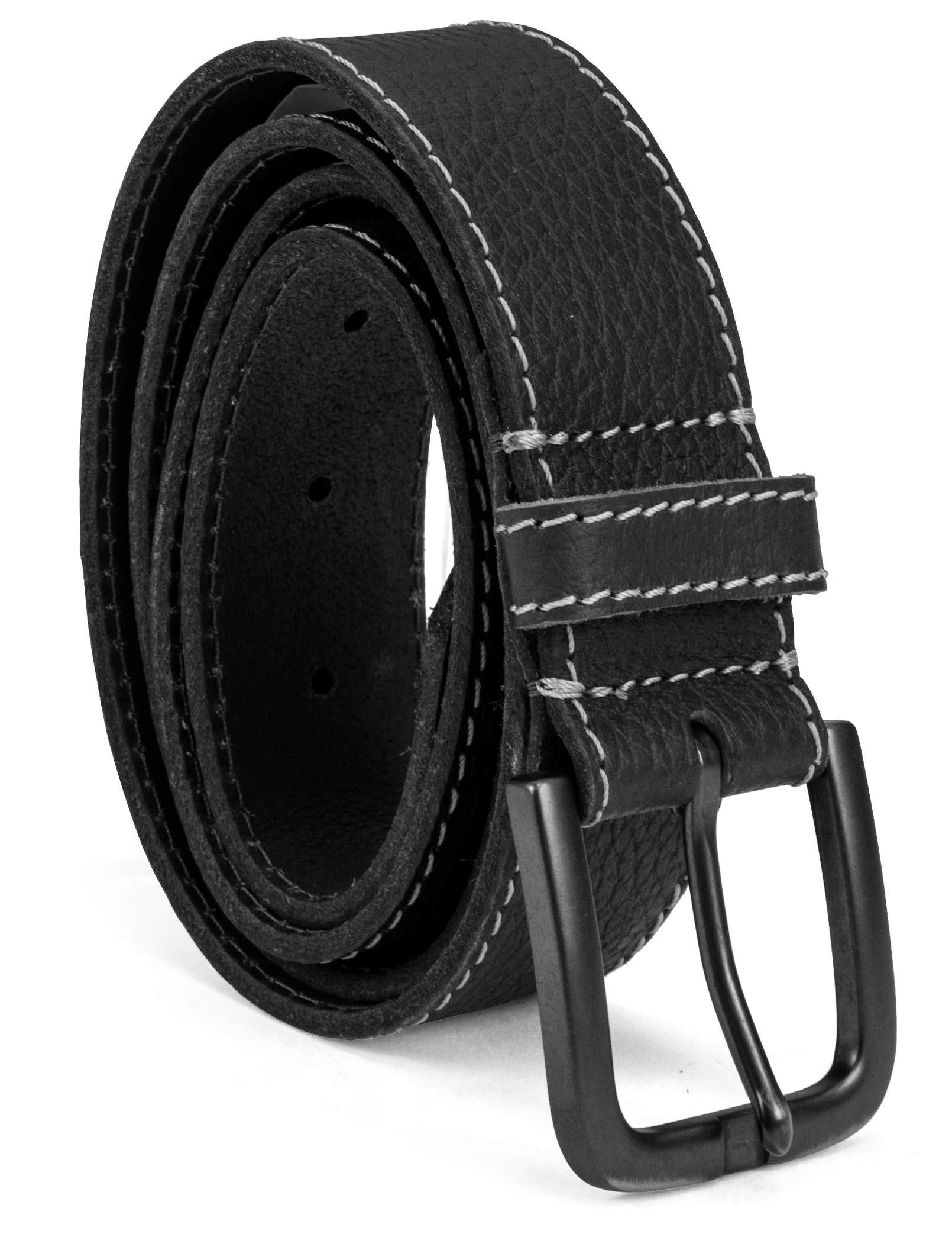 Timberland mens Leather 40mm apparel belts, Black (Stitched), 36 US