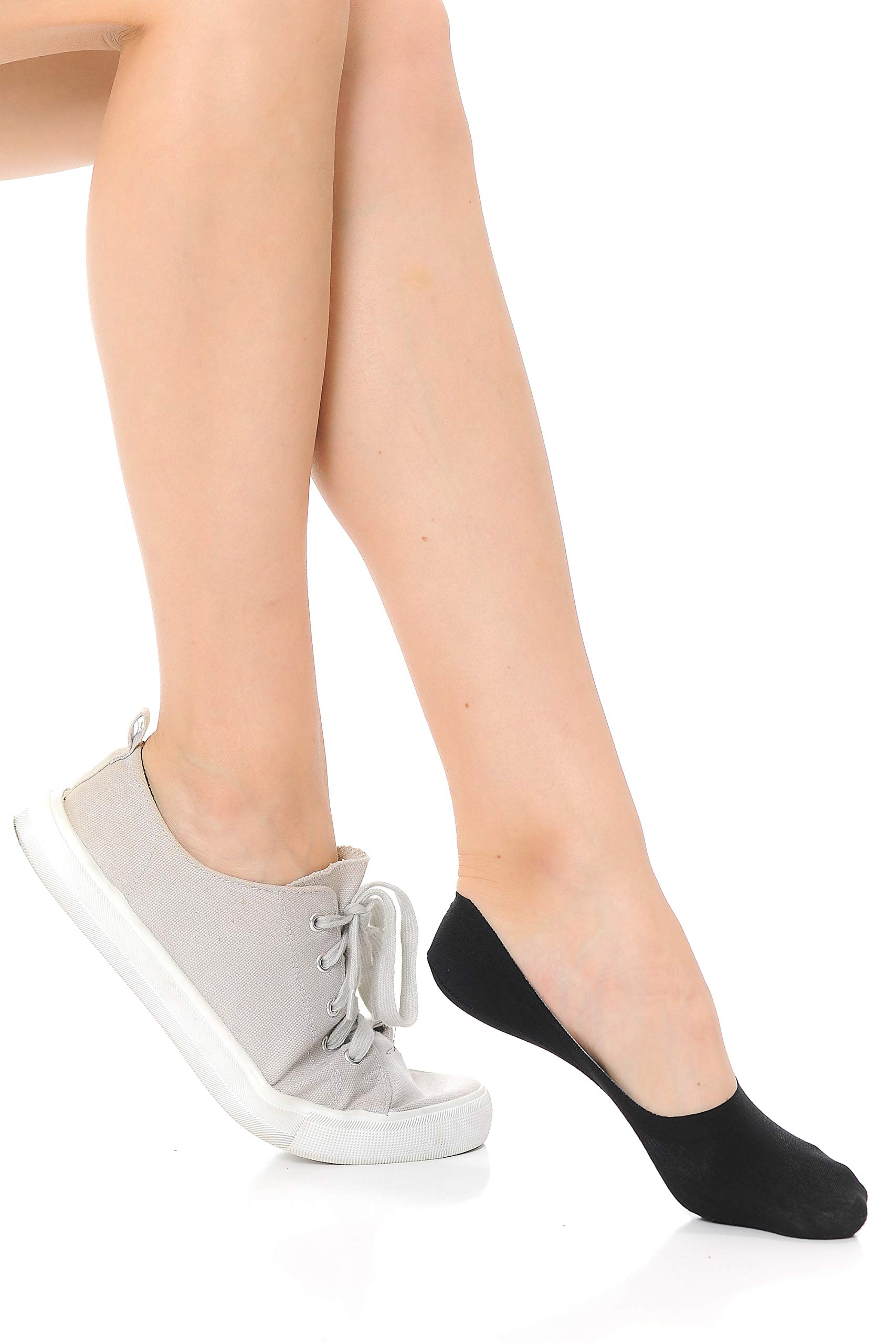 UNID No Show Socks for Women - Low-Cut, Soft Cotton, Non-Slip Silicone Boat Line