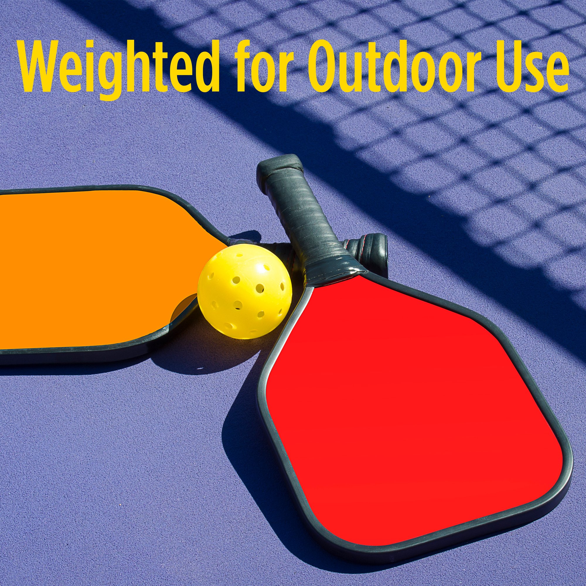 Yellow Pickleballs, Bulk Set of 75mm Official Size Balls (40 Hole Pattern) – Two Piece Construction for Accuracy & Balanced Flight - Outdoor Game, Practice, Training Polymer Balls for Standard Paddles