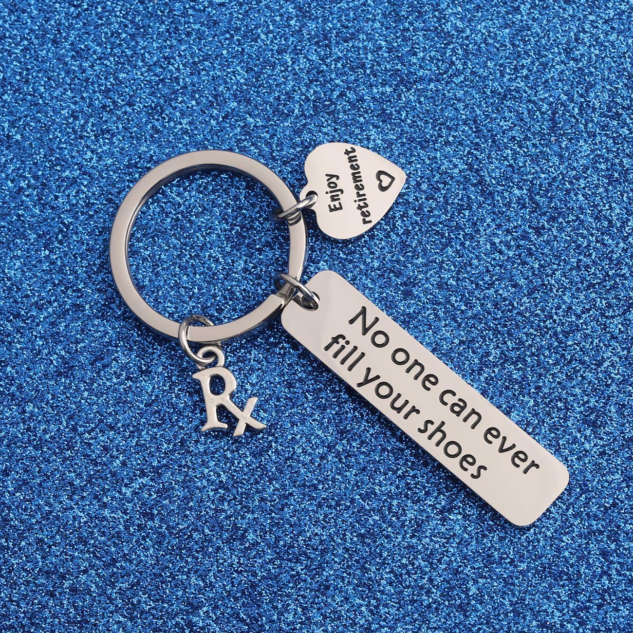 WUSUANED Pharmacist Retirement Keychain RX Retirement Gift For Pharmacy Tech