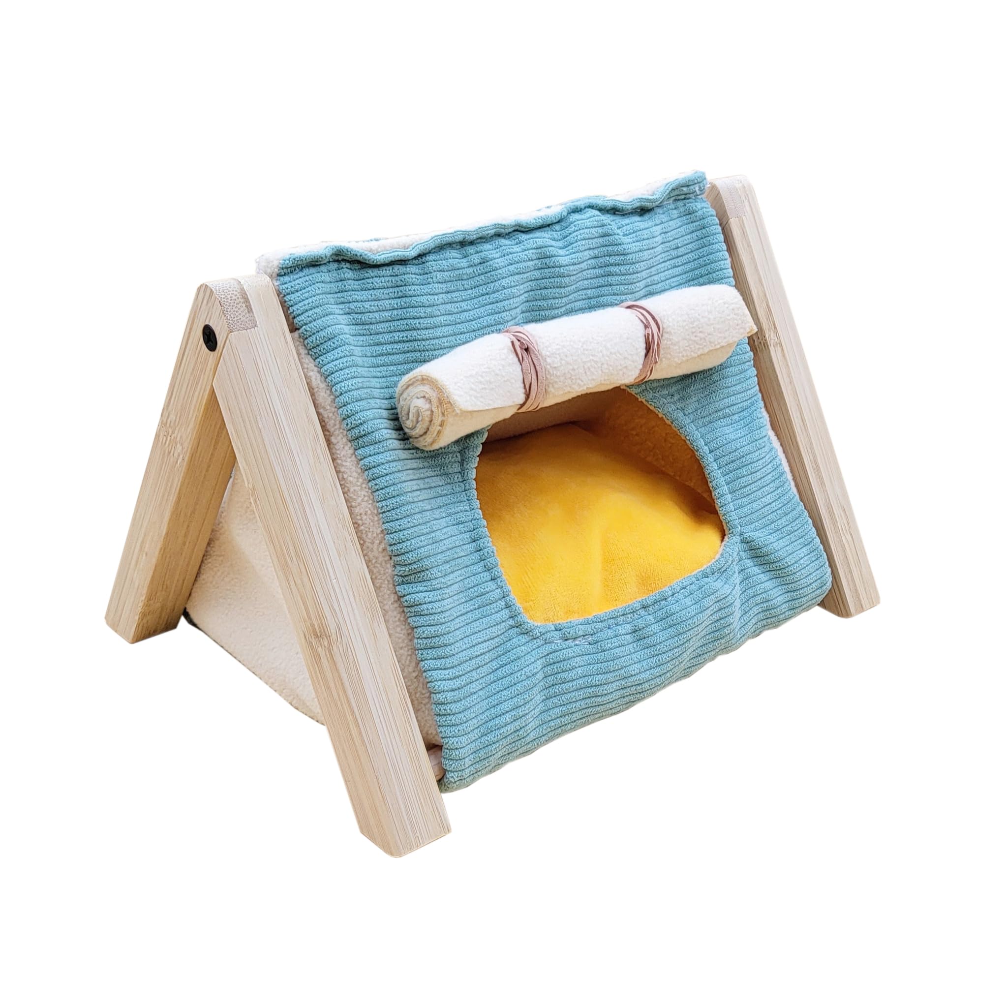 Yotughto Sugar Glider Sleeping Bed Hammock Baby Warmth Heating Pad Small Animals Warm Hanging Bed for Hedgehog Rat Sugar Glider Squirrel Ferret Winter Nest Hideout Pet Accessories (M)
