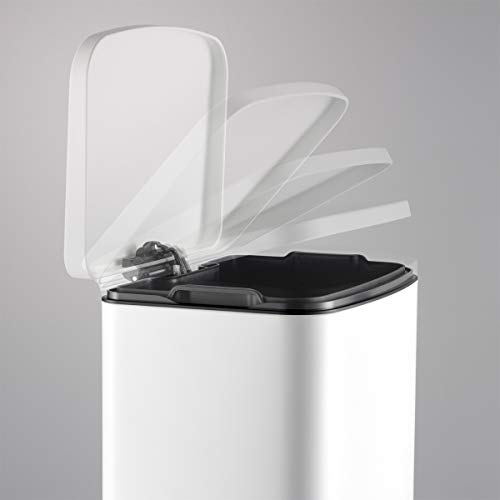 WESCO 385731-87 TOWERKICK Kitchen Pedal Bin, Size: 15.0 x 13.9 x 26.0 inches (38 x 35.2 x 66 cm), Sand Mat
